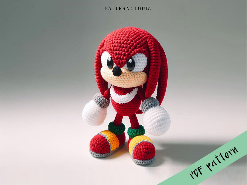 Crochet Pattern Knuckles Amigurumi Tutorial, Crochet Doll Pattern ...