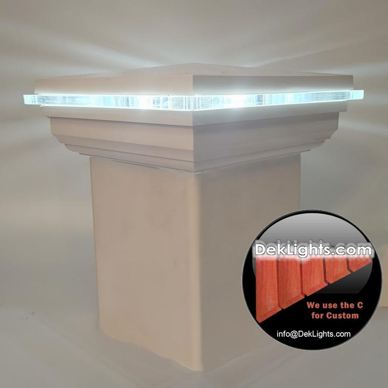 Deklights® 4x4 Lighted Post Cap. Replaceable 12-volt LED Bulb. Bright ...