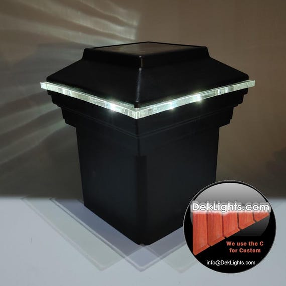 Glass Edge Lens Post Cap DekLights Solar Post Cap For TimberTech 4x4 ...