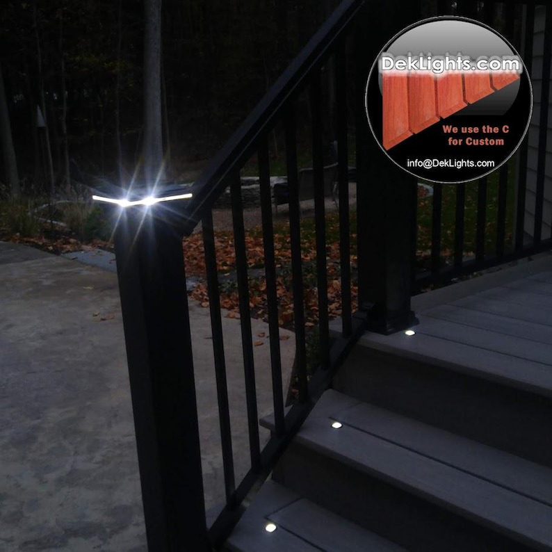 Deklights® Lighted Post Cap for Trex 4.5x4.5 Posts. Replaceable 12-volt ...