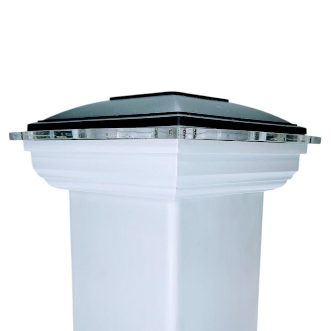 4x4 Lighted LED Post Cap. Our Glass Edge Style 2nd Generation Solar ...