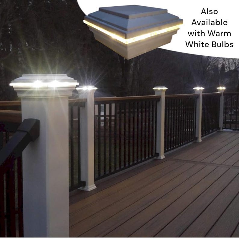Deklights® for Trex Posts. Replaceable 12-volt LED Bulbs in Bright or ...