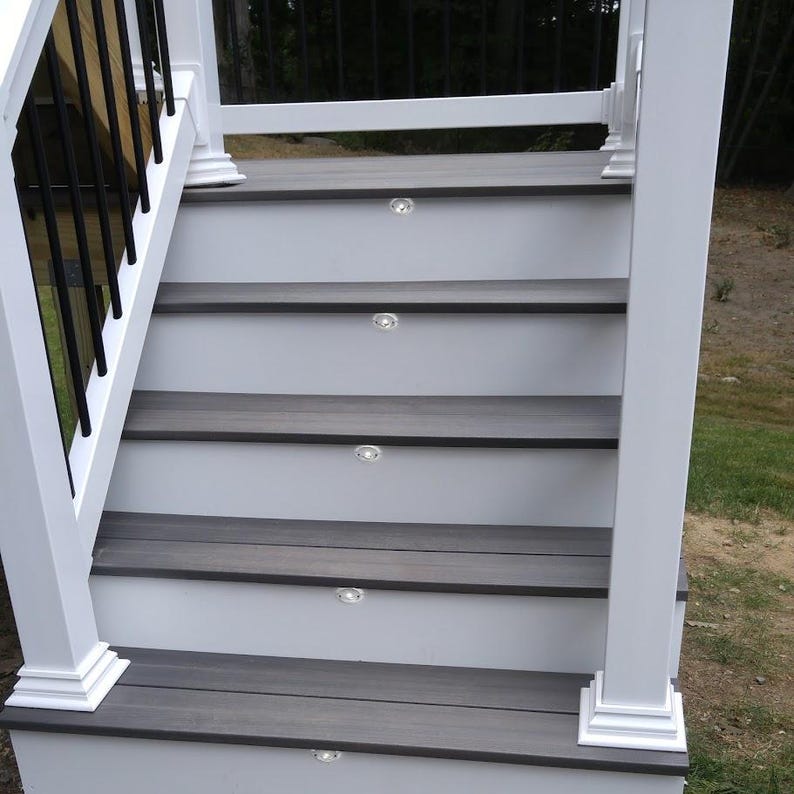 Deklights® Low-voltage LED Stair Riser Lights Recessed Replaceable LED ...