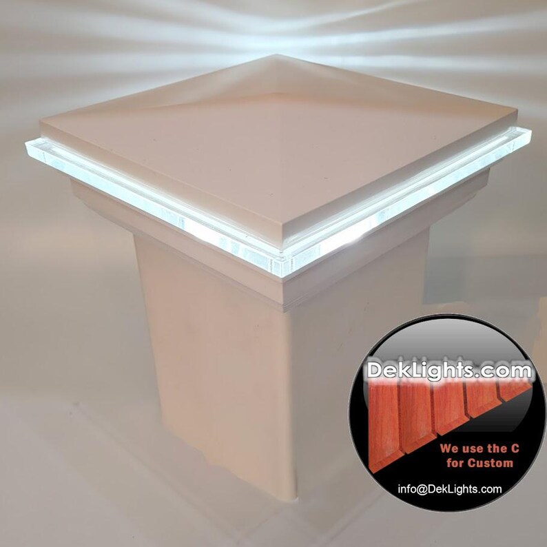 Deklights® 4x4 Lighted Post Cap. Replaceable 12-volt LED Bulb. Bright ...