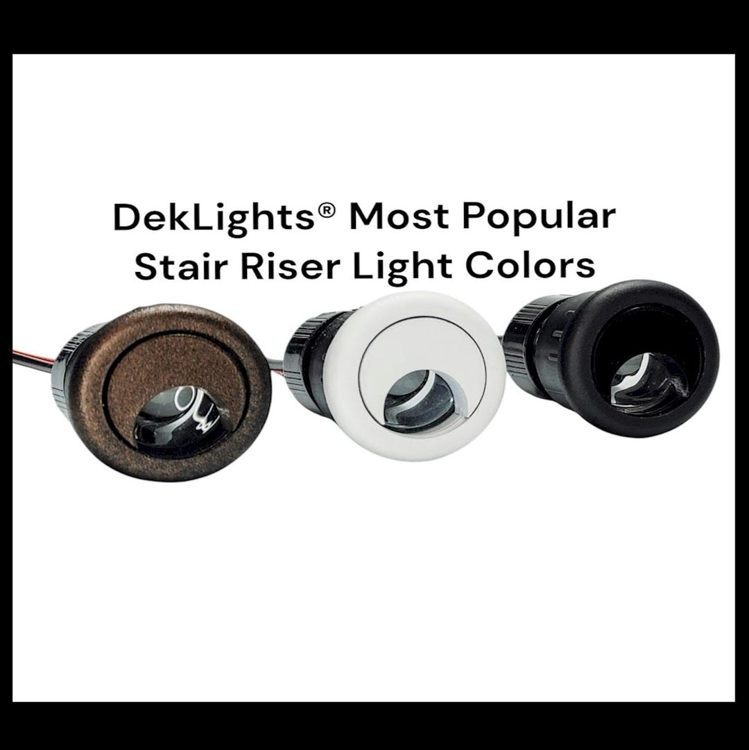 4 Pack LED Deck Step Riser Lights. Round Mini Outdoor Recessed With ...