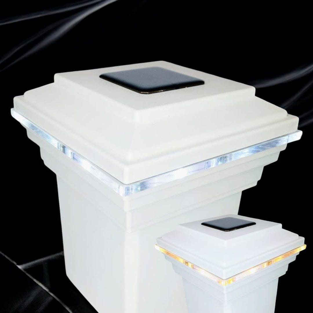 For Trex Posts. Our Glass Edge Style Premier Solar Post Cap. Bright ...