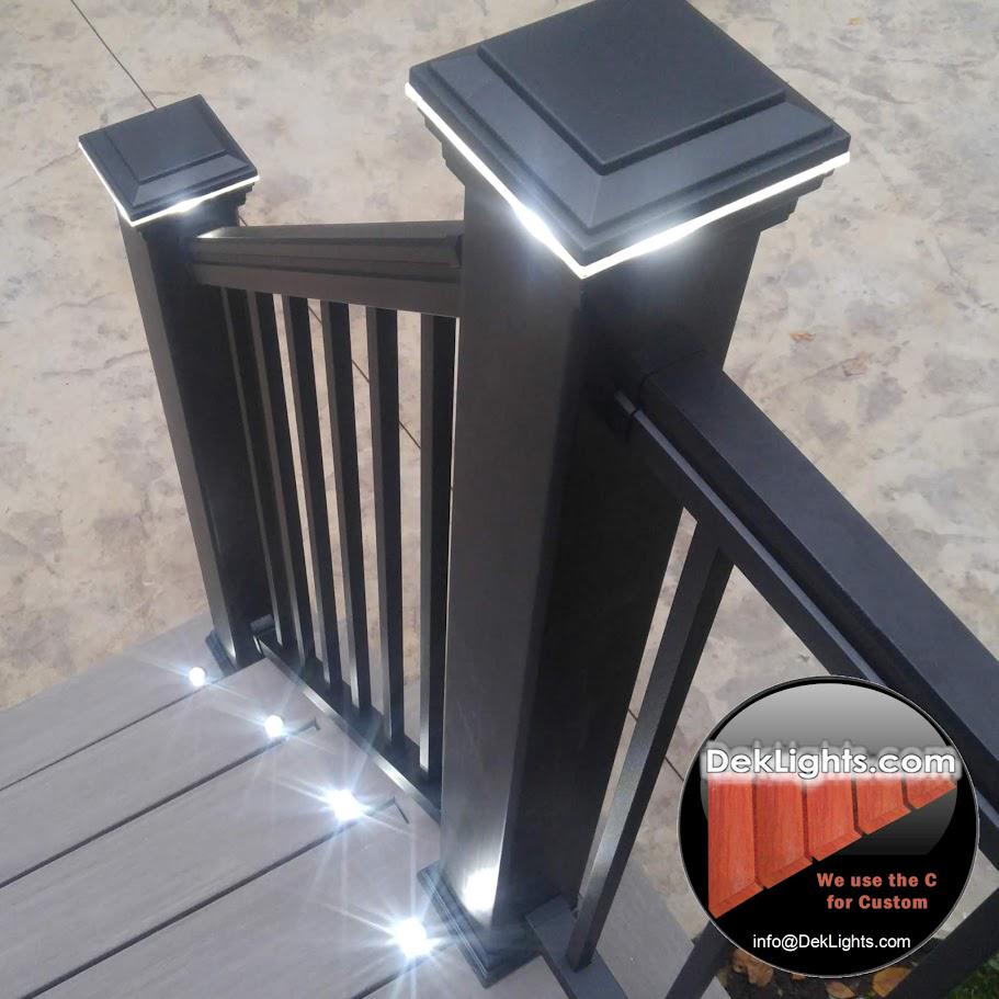 Deklights® Lighted Post Cap for Trex 4.5x4.5 Posts. Replaceable 12-volt ...