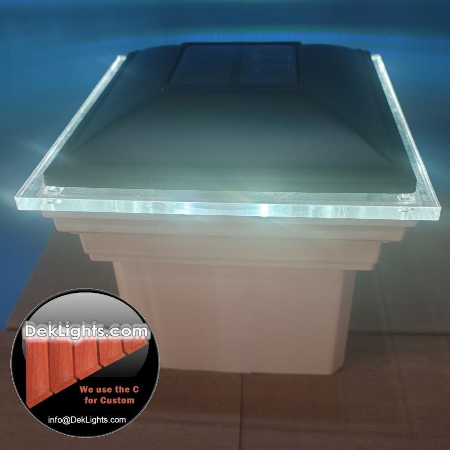 Trex Our Custom Made 2nd Generation Solar Power Post Caps for Trex ...