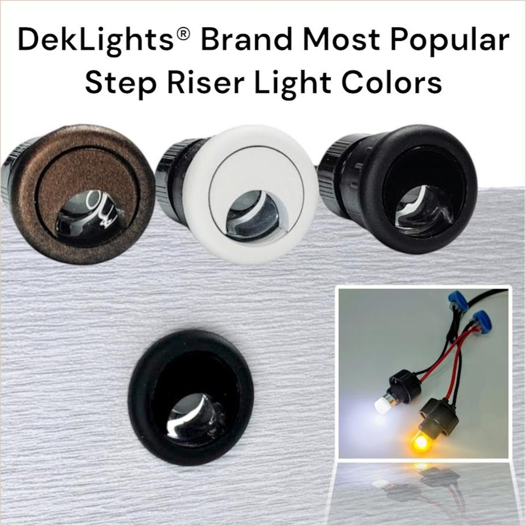 Deklights® Deck Step Riser Lights. Round Mini 1 Outdoor Recessed With ...