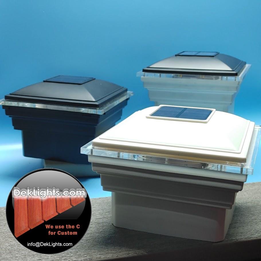 Trex Our Custom Made 2nd Generation Solar Power Post Caps for Trex ...