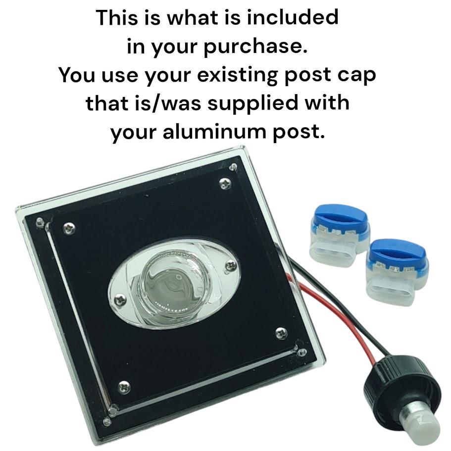 3x3 Lighted Aluminum Post Cap LED Module. Outdoor. Uses Your Existing ...