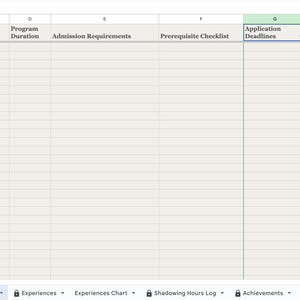 Ultimate Tracking Hours Spreadsheet for PA School Applications! - Etsy
