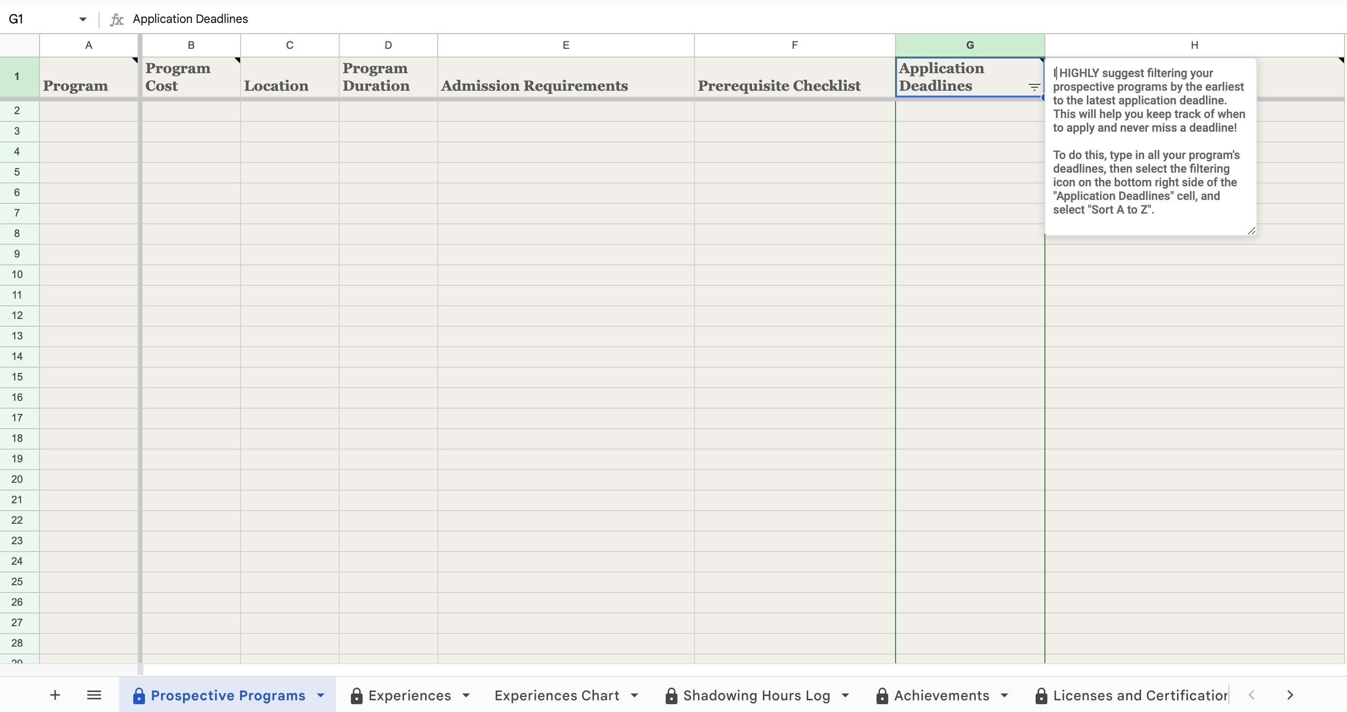 Ultimate Tracking Hours Spreadsheet for PA School Applications! - Etsy