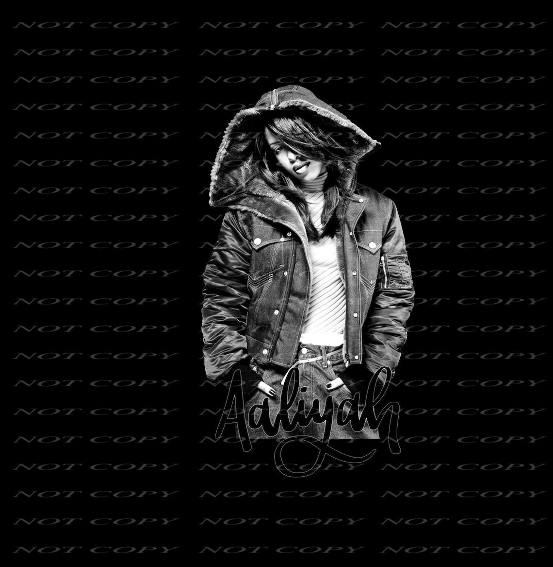 Aaliyah Png, T-shirt Design, Bootleg Tees Design, Ready to Print ...