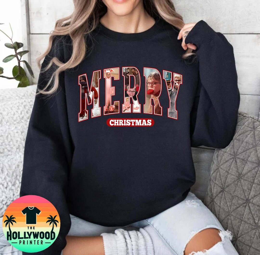 Ralphie Pink Bunny Pajama Movie Sweatshirt, Nostalgic Holiday Shirt ...