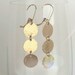 Triple Disc Earrings Gold Earrings Gold Disc Earrings | Etsy