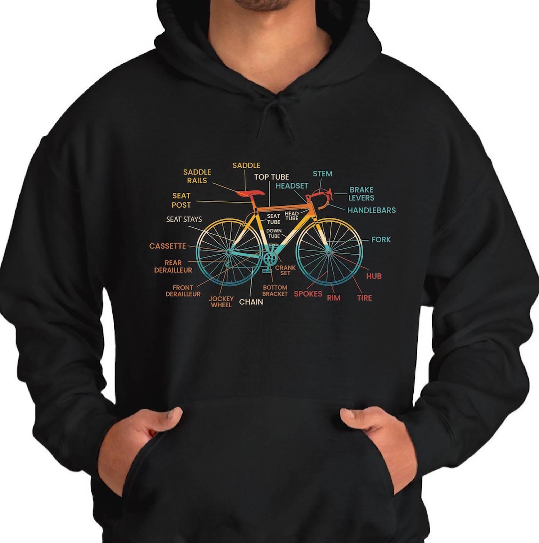Bicycle Anatomy Sweatshirt, Mountain Bike Sweater, Bike Lover Gift ...
