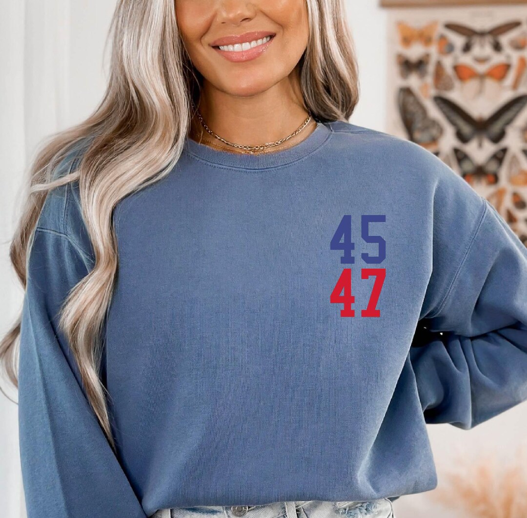 Trump 45 47 Pocket Sweater - Trump 2024 Gift - President Election Sweat ...