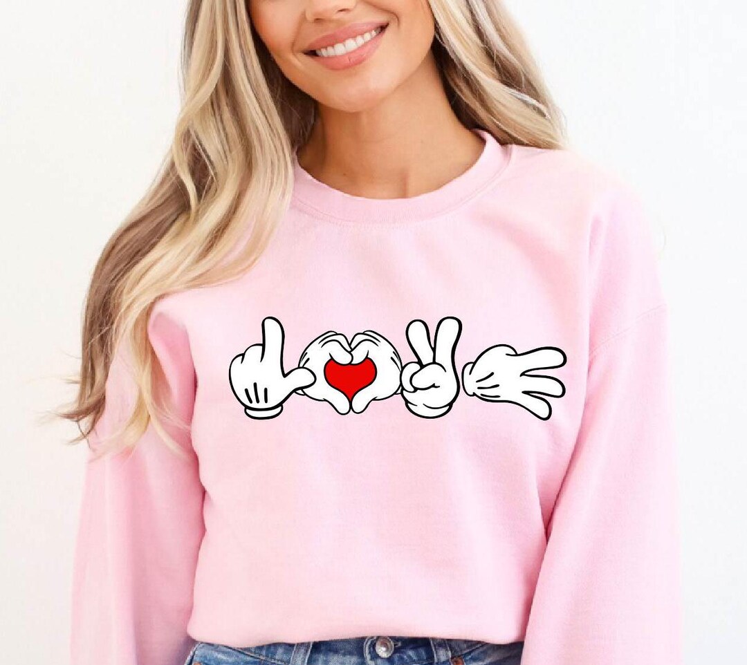 ASL Valentine's Day Sweatshirt, Cute Love Sign Language Quote - Etsy