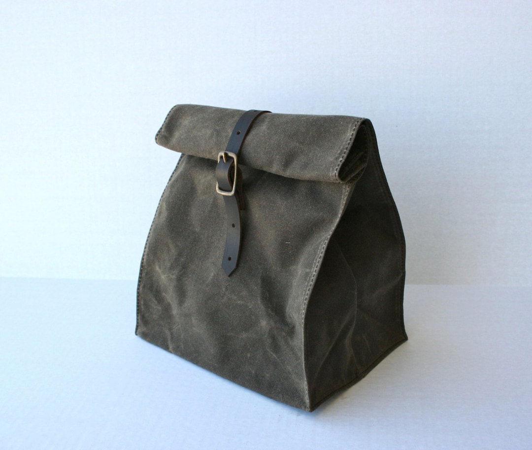 Waxed Canvas Lunch Bag, - Etsy