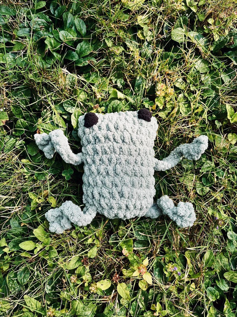 Crochet Leggy Frog Plush Cute Stuffed Animal Amigurumi Woodland Baby ...