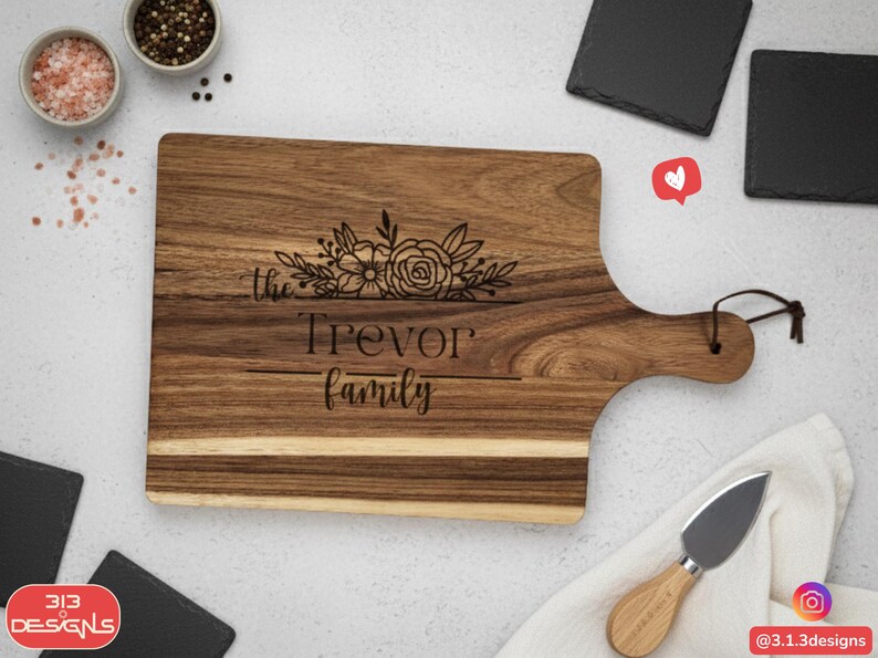 Personalized Cutting Board Engraved Kitchen Gift Idea Custom ...