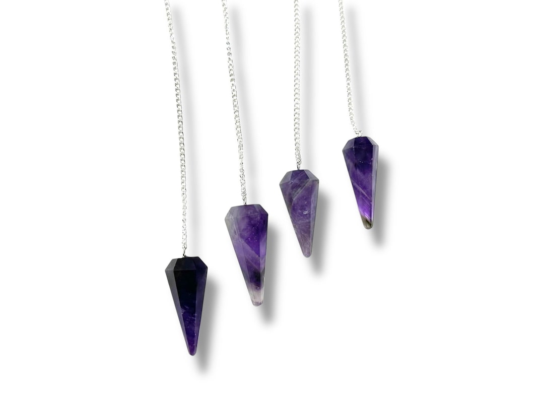 Authentic Amethyst Pendulum for Dowsing, Divination, and Meditation ...