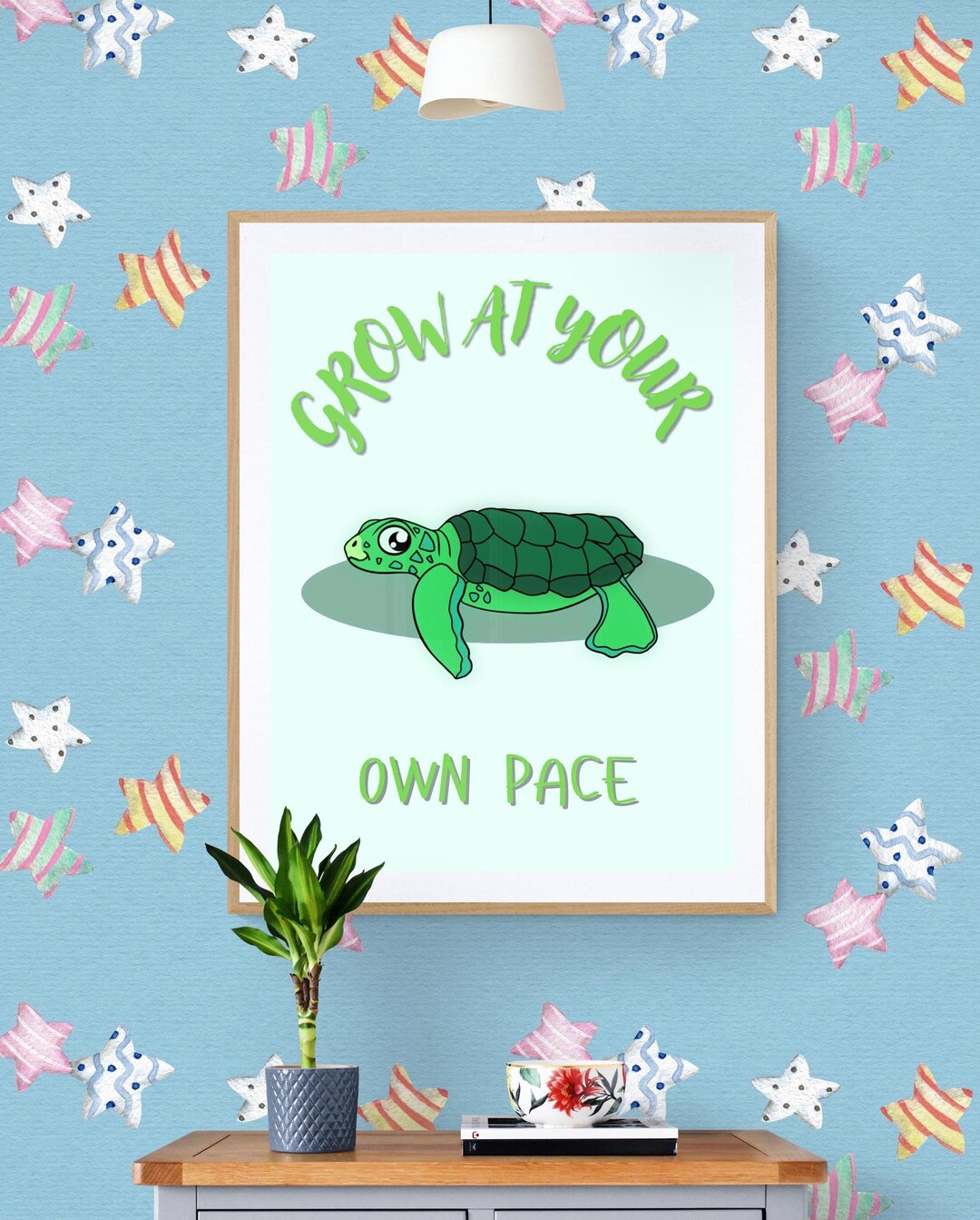 Cute Turtle Poster Print - Etsy