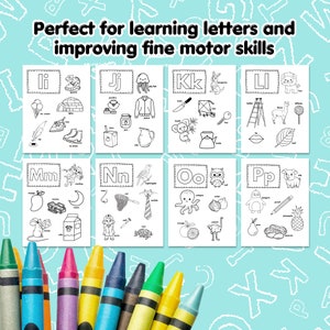 ABC Coloring Pages for Kids, 26 Printable Alphabet, Kids Educational ...