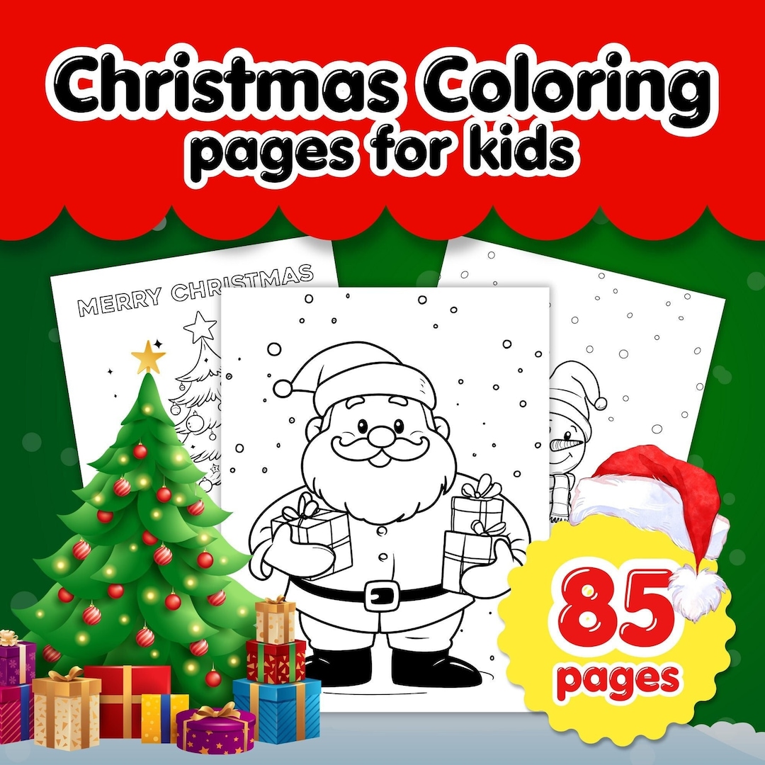 85 Printable Christmas Coloring Pages for Kids, Printable Christmas ...
