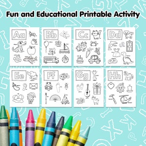 ABC Coloring Pages for Kids, 26 Printable Alphabet, Kids Educational ...