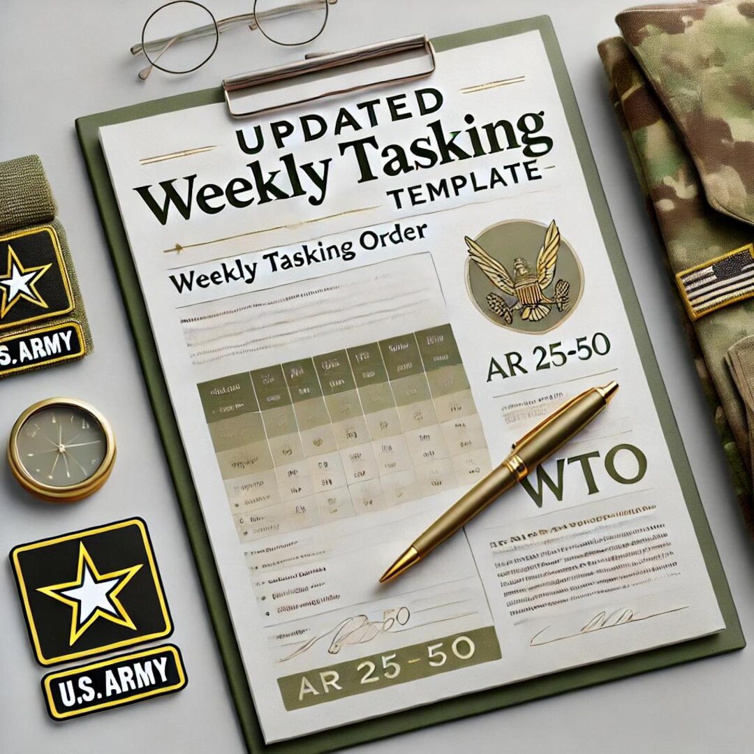 Weekly Tasking Order WTO Template - Etsy