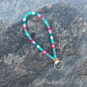 Beaded Keychain Wristlet, Native Style Beaded Keychain, Seed Bead ...