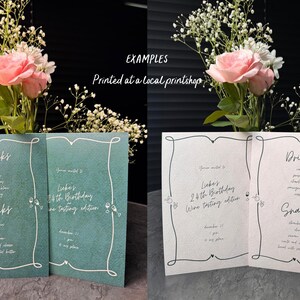 Invitation, Menu Card and Name Cards for Your Wine Tasting Birthday ...