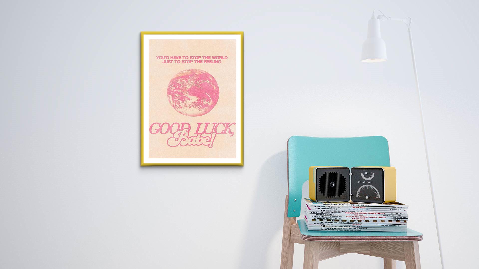Good Luck Babe Poster, Retro Quote Print,oh Mama I'm Just Having Fun ...