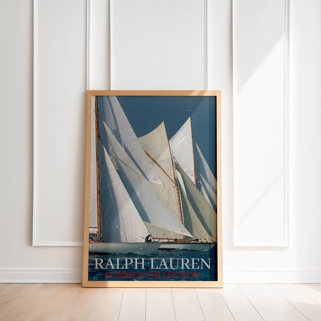 Fashion Magazine Poster, Polo Ralph Lauren, Retro Fashion Poster, Ralph ...