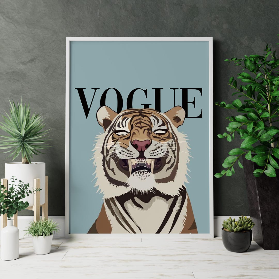 Fashion Magazine Poster, Vogue Poster, Retro Vogue Print Magazine ...