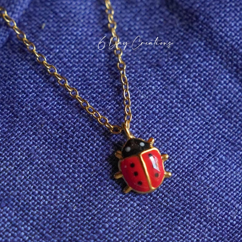 Ladybug Necklace - Etsy