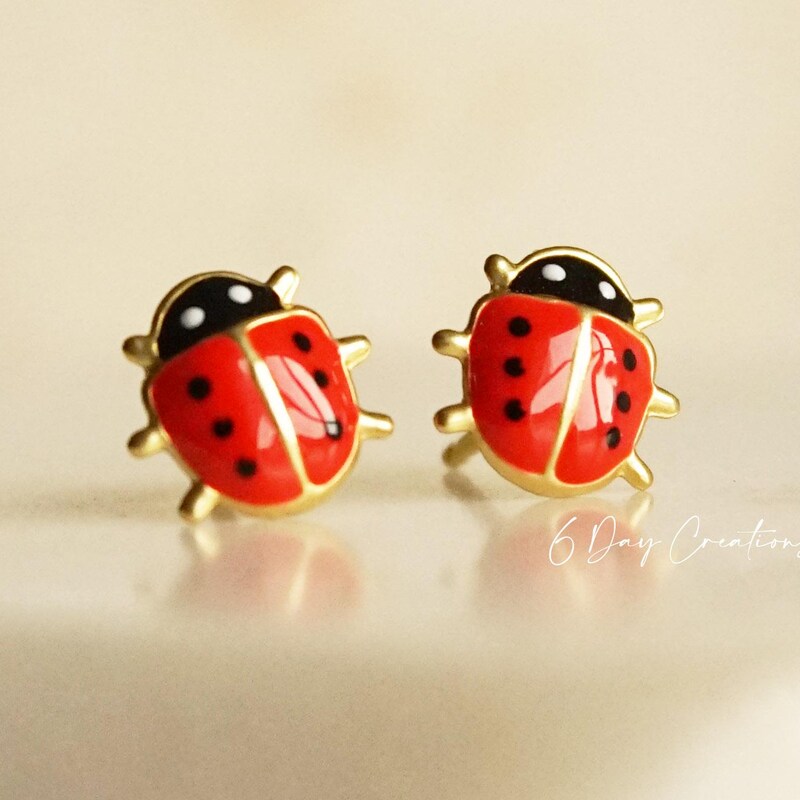 Ladybug Earrings - Etsy