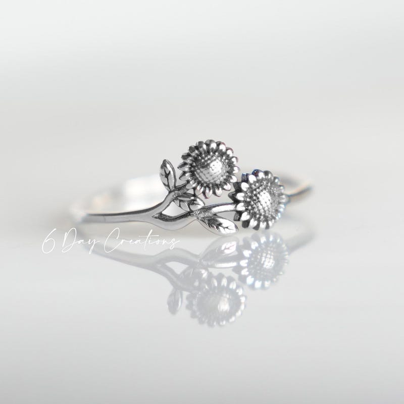 Sunflower Ring - Etsy