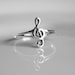 Treble Clef Ring | 925 Sterling Silver | Gift for Her | Cute Accessory ...