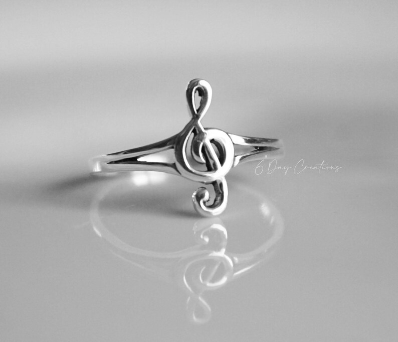 Treble Clef Ring | 925 Sterling Silver | Gift for Her | Cute Accessory ...