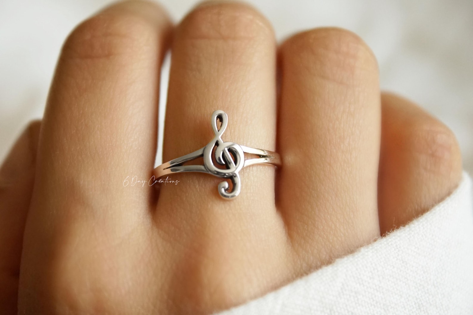 Treble Clef Ring | 925 Sterling Silver | Gift for Her | Cute Accessory ...