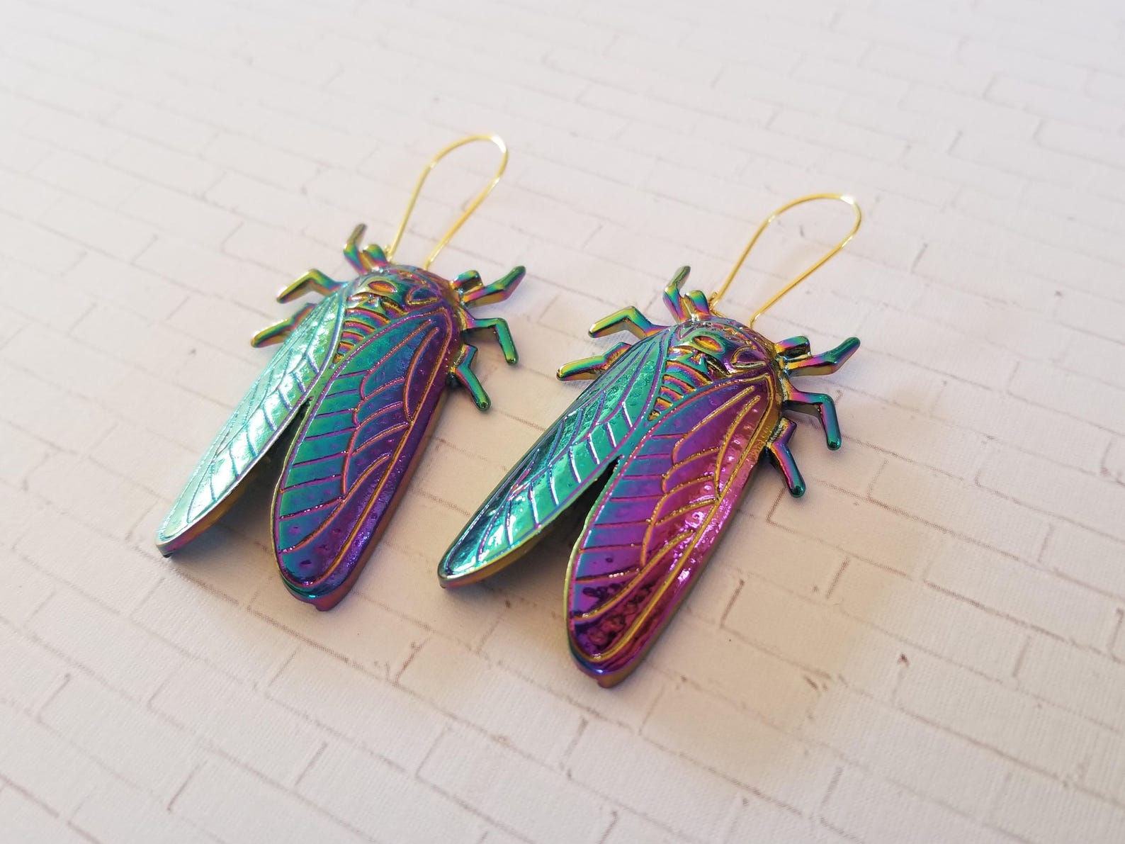 Psychedelic Cicada Earrings Cicada Earrings NEW Gift for Her Rainbow ...