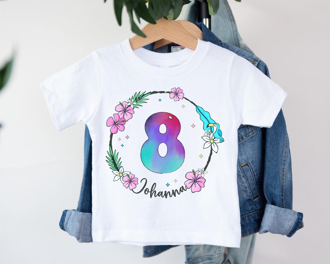 Personalized Birthday Girl Shirt, Custom Age With Kids Name Birthday ...