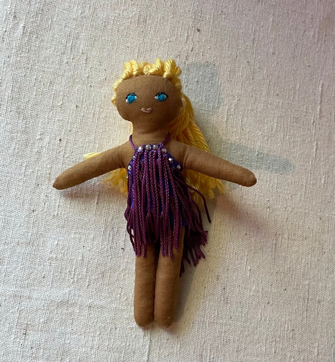 Latin Dancer Doll, Collectible Soft Cloth Doll, Latin Dancer in Purple ...