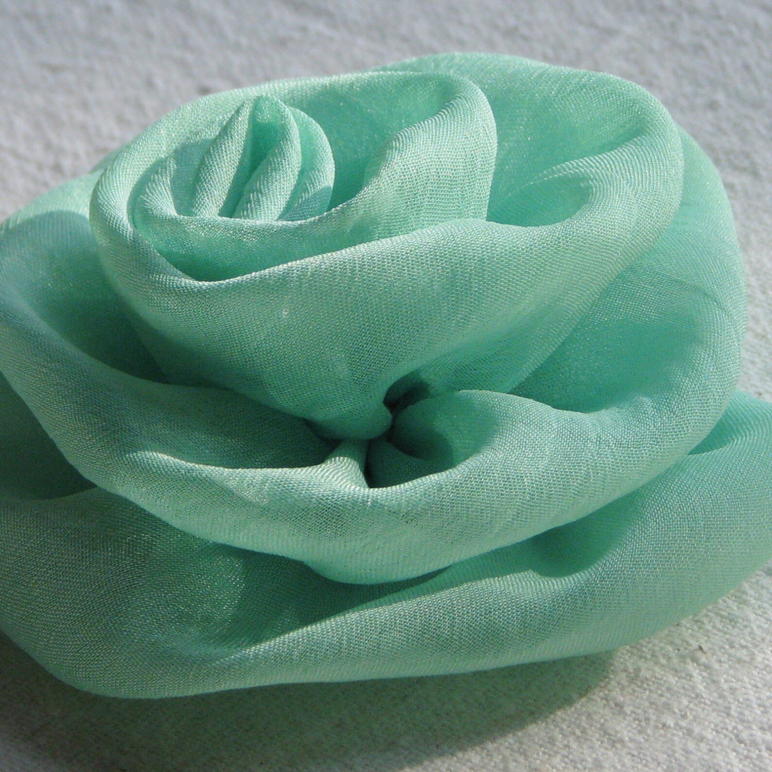 Rose Hair Clip in Mint Green Chiffon, Medium - Etsy