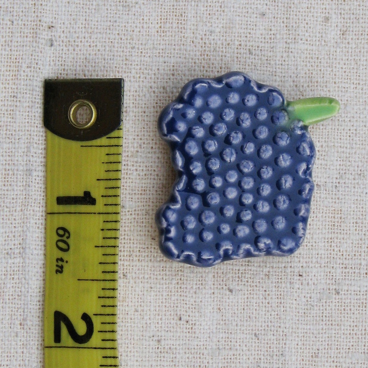 Grape Fridge Magnets, Glazed Ceramic Grape Clusters in Dark Purple and ...
