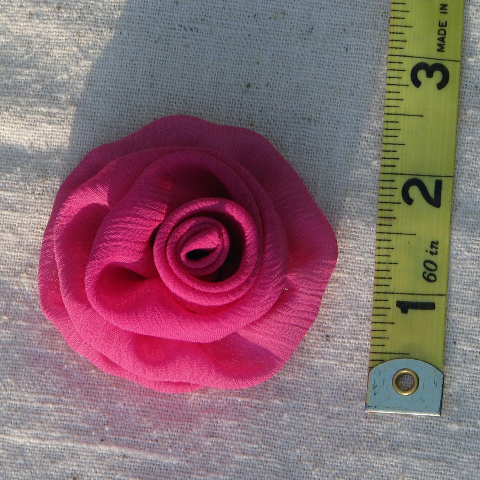 Pink Rose Hair Clip - Medium Flower Hair Clip in Soft Fuchsia Pink ...