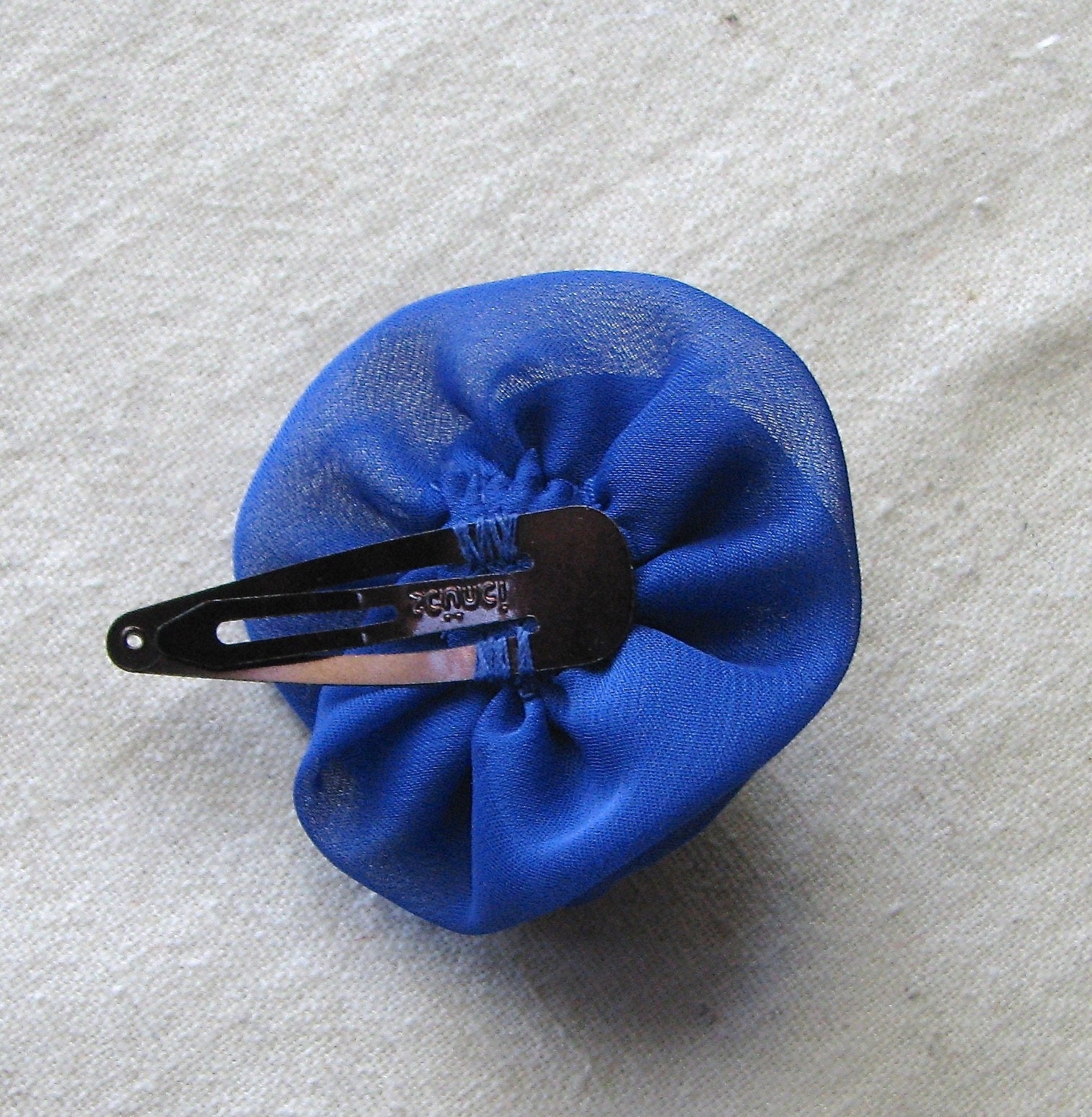 Rose Hair Clip, in Royal Blue Chiffon, Small - Etsy